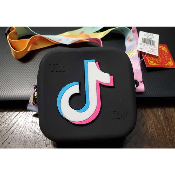 Tik Tok | Bags | Tik Tok Branded Purse Makeup Bag Great For Teens Black ...